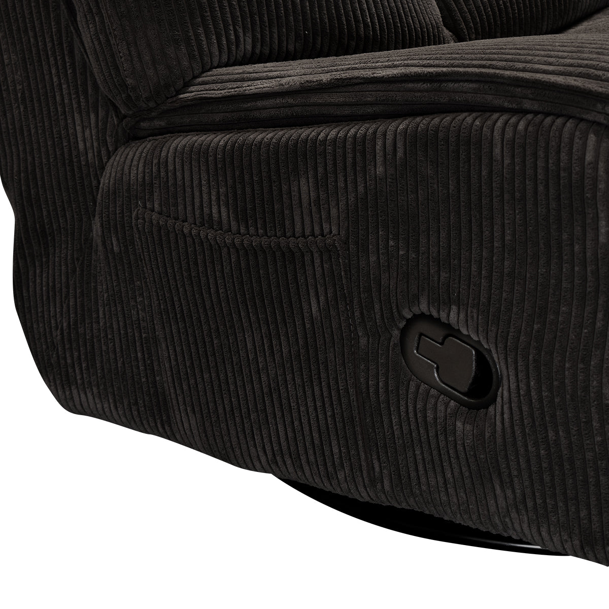 Sillón Giratorio Mecedora Reclinable de Tela Belle Sistema Manual- Lin ...