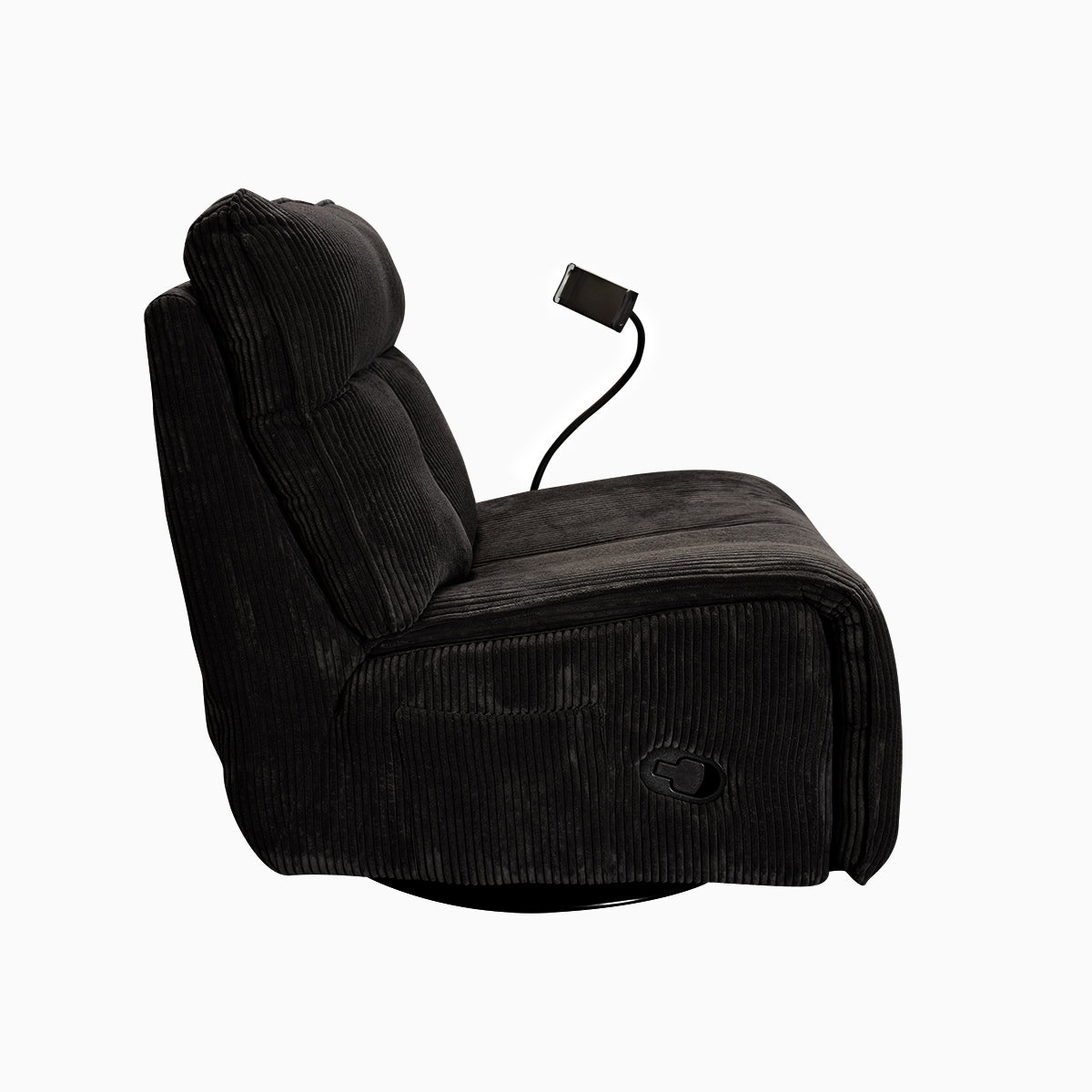 Sillón Giratorio Mecedora Reclinable de Tela Belle Sistema Manual -Lin ...