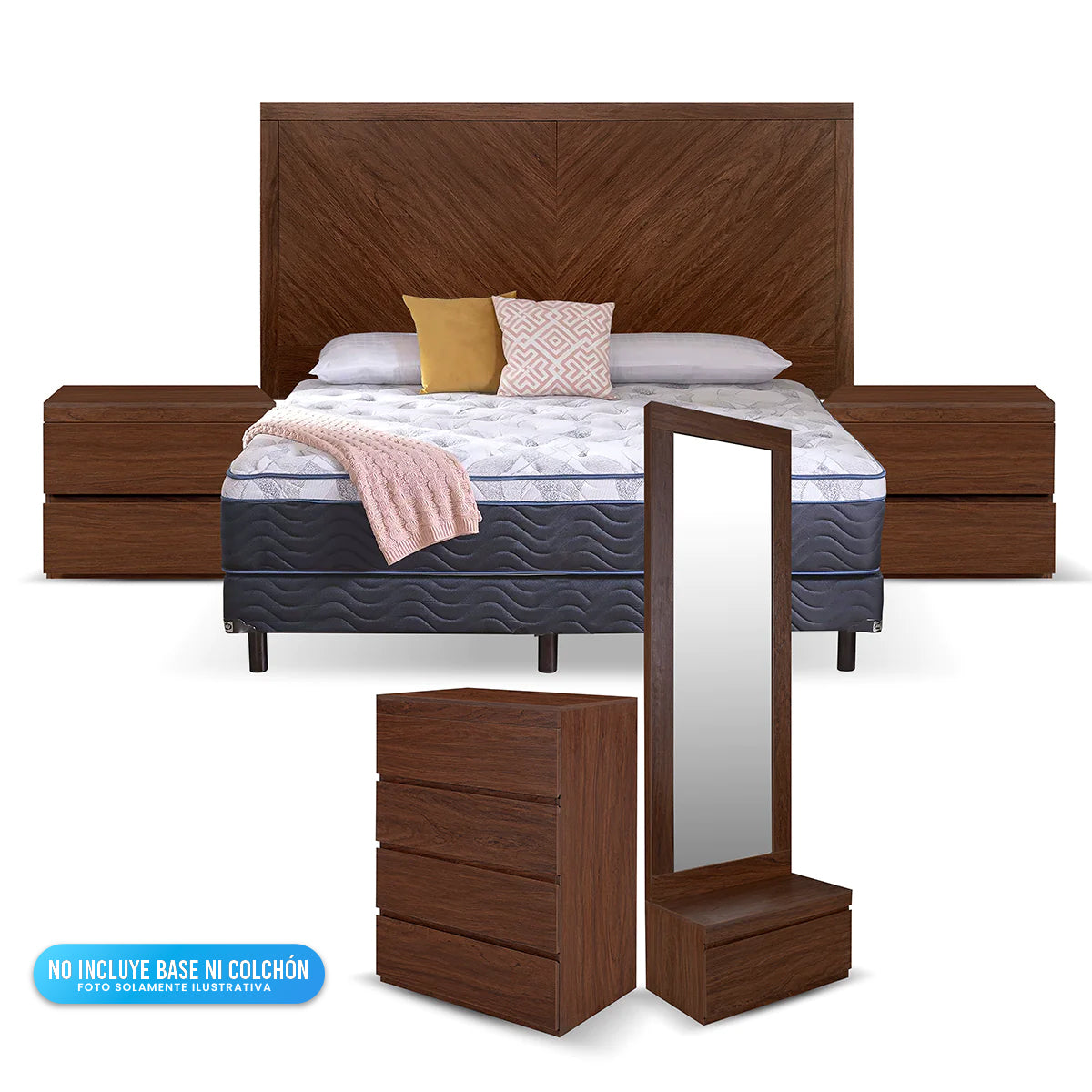 Recámara Queen Size Bristol 5 Pz– Blue Room