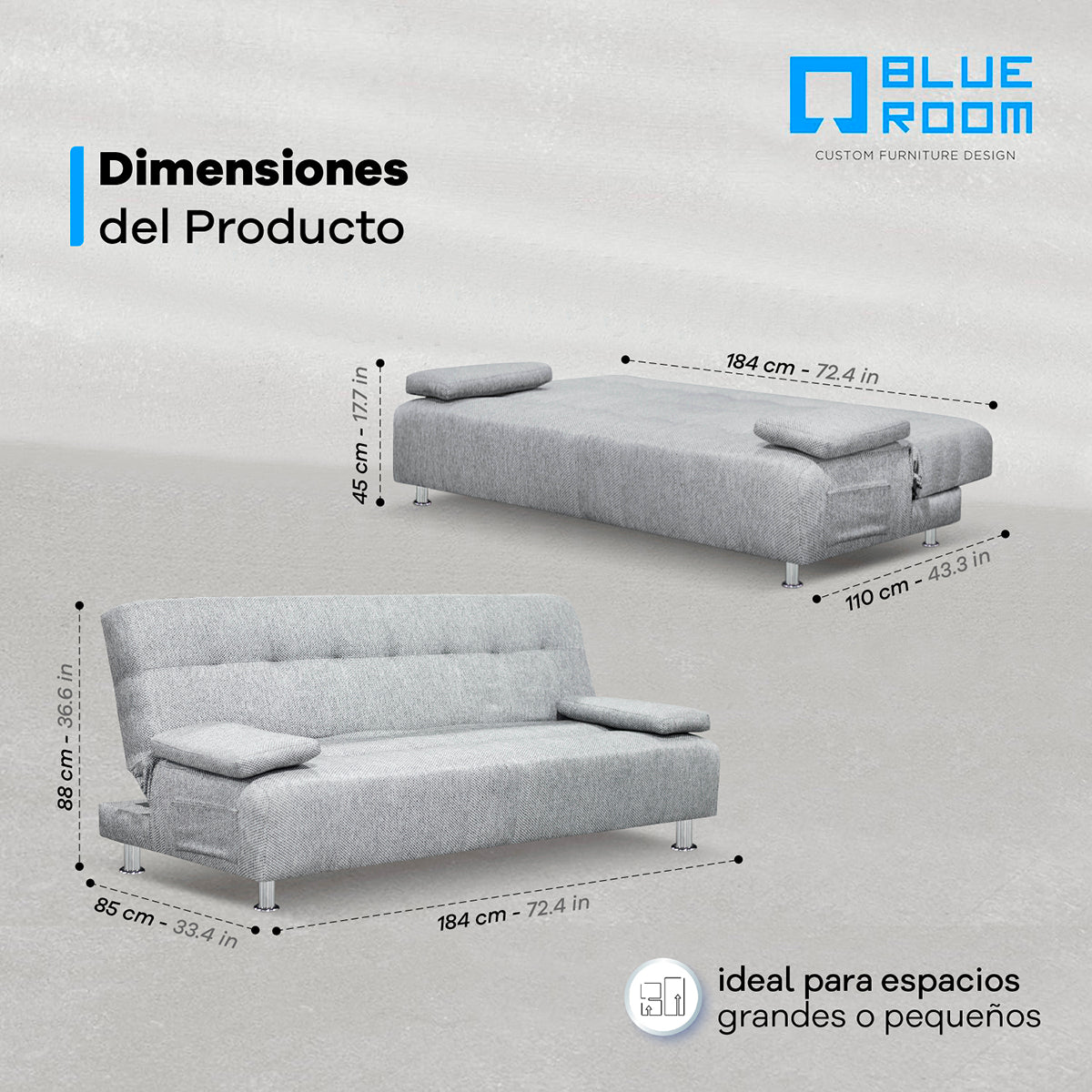 🔝 Sofá Cama Ohio - Terra– Blue Room